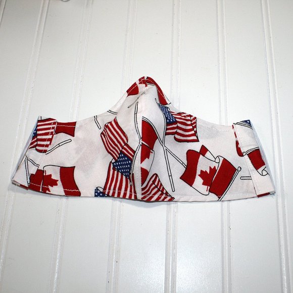 Hand Crafted | Accessories | Handmade Canadian American Flag Face Mask ...